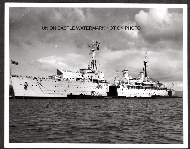 LARGE PHOTO HMS Adamant Submarine Depot Ship Submarines Alongside £9.99 ...