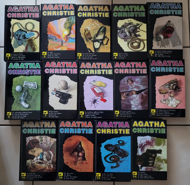 AGATHA CHRISTIE : intégrales 1 à 14 Librairie des Champs Elysées, à ...