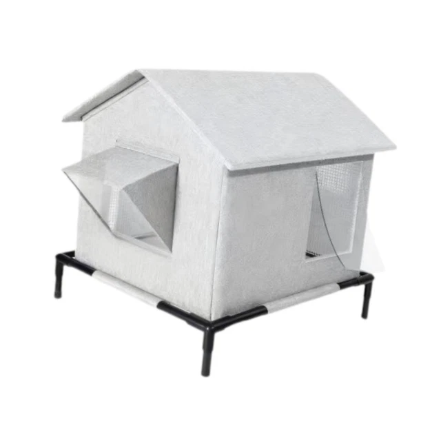 NICHE POUR CHATS d'extérieur portable avec pieds surélevés pour ...