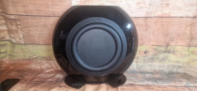KEF HTB2 10& Dual ACTIVE Powered Sub 250 Watt SubWoofer BLACK Compact ...