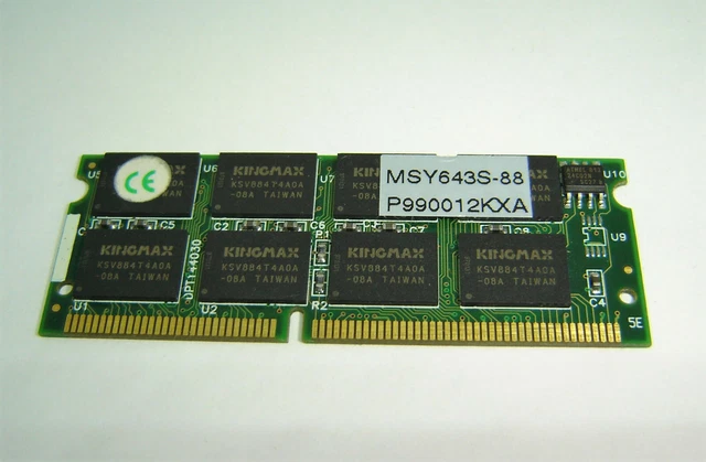 VINTAGE KINGMAX MSY643S-88 144pin 64MB TWINHEAD LAPTOP MEMORY RAM ...