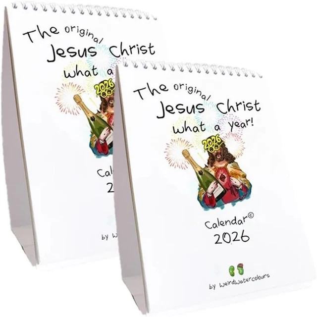 JESUS CHRIST WHAT a Year Calendar 2026 Encouraging Desk Calendar for ...