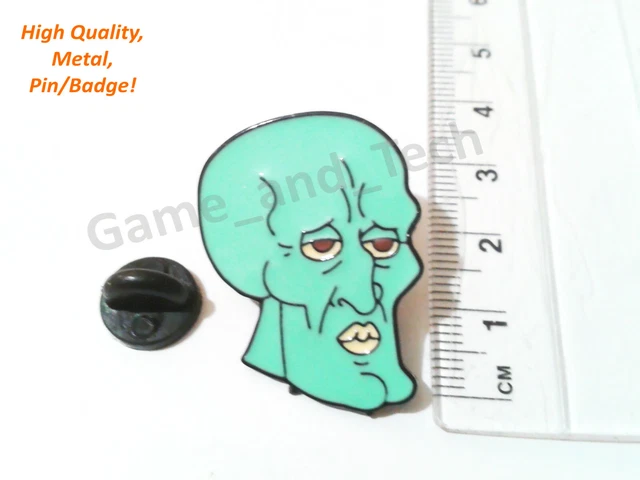 SPONGEBOB SQUAREPANTS - Handsome Squidward Meme - Pin / Badge ...