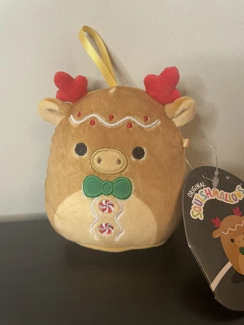 SQUISHMALLOWS - 4” Moka The Gingerbread Moose Holiday Ornament - USA ...