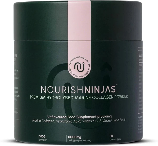NOURISH NINJAS COLLAGEN Powder Collagen Skin Hair Nails - 300g ( Exp ...
