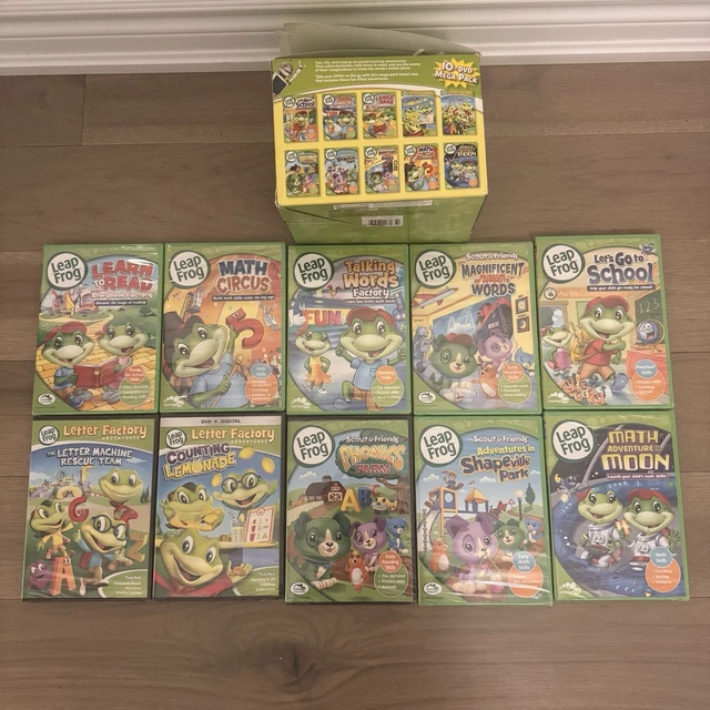 LEAPFROG LEARN WITH Leap 10-DVD all Sealed Mega Pack 2015 New £63.86 ...