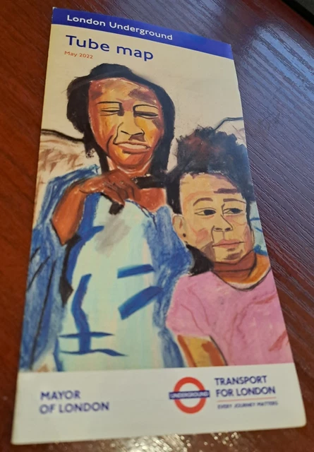 LONDON UNDERGROUND TUBE Map May 2022 TFL Elizabeth Line Split ...