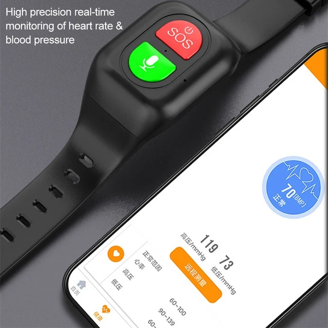 SMART WATCH GPS salute e sicurezza per anziani con rilevamento allarme ...