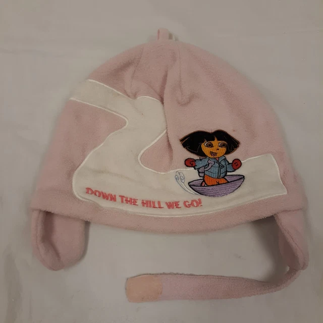 DORA THE EXPLORER Nick Jr Girls Youth Pink Winter Beanie Hat Cap Free ...