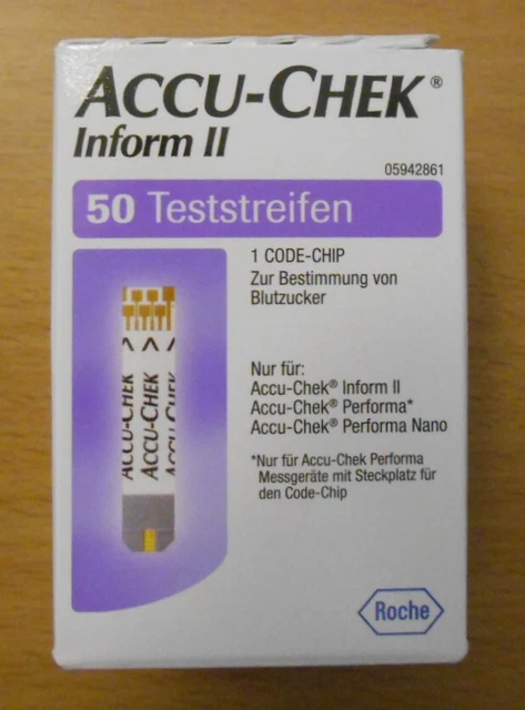 ACCU-CHEK INFORM II & Performa 50 Teststreifen - OVP - AKKU CHECK - EUR ...