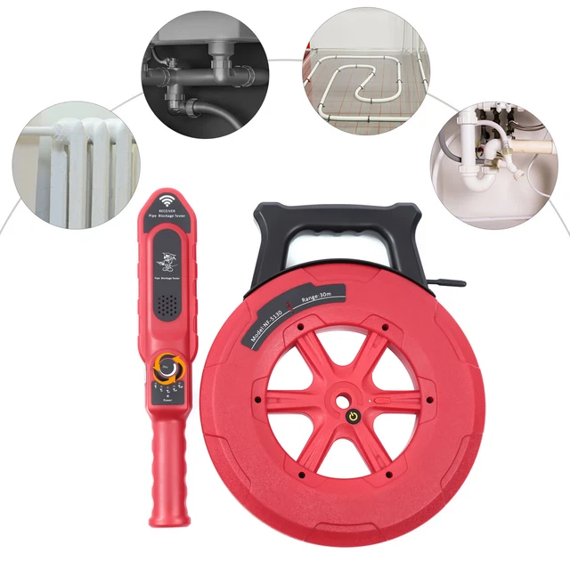 PIPE LOCATORS PIPE Blockage Detector 30M 100ft Diagnostic-tool Scanner ...