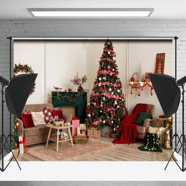 LOFARIS FESTIVE CHRISTMAS Log Style Dining Room Backdrop $37.94 ...