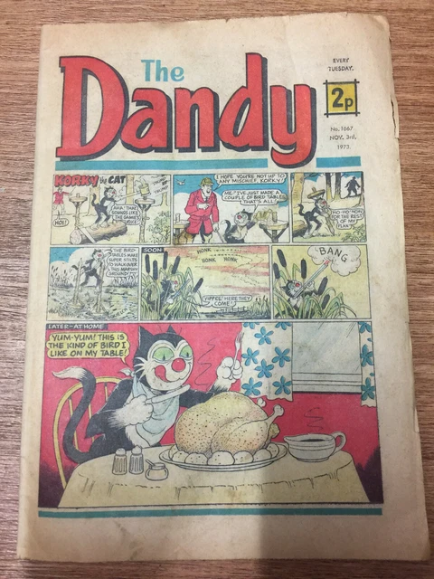 DANDY COMIC NO 1667 November 3rd 1973, Vintage Korky the Cat, FREE UK POSTAGE £6.49 - PicClick UK