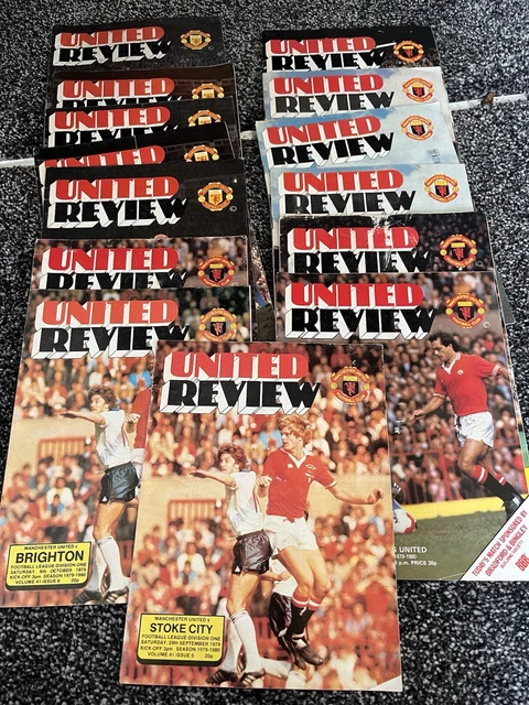 70 MANCHESTER UNITED football Programmes SEVENTY PROGRAMMES range 1974 ...