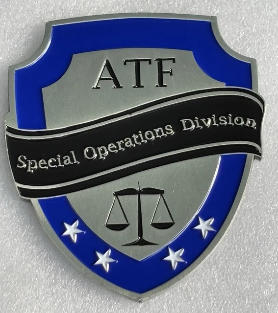 ATF SPECIAL OPERATIONS Division Federal Police Challenge Coin $24.99 ...