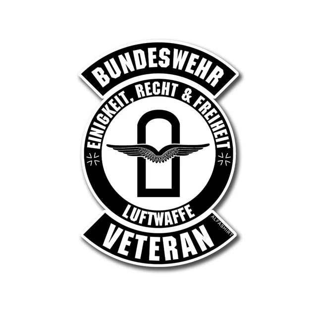 AUFKLEBER BUNDESWEHR LUFTWAFFE Veteran Schwingen 14x20cm #A6266 EUR 10 ...