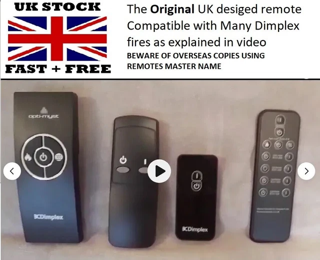 REMOTE CONTROL FOR Dimplex New + Obsolete + Discontinued electric fire ...