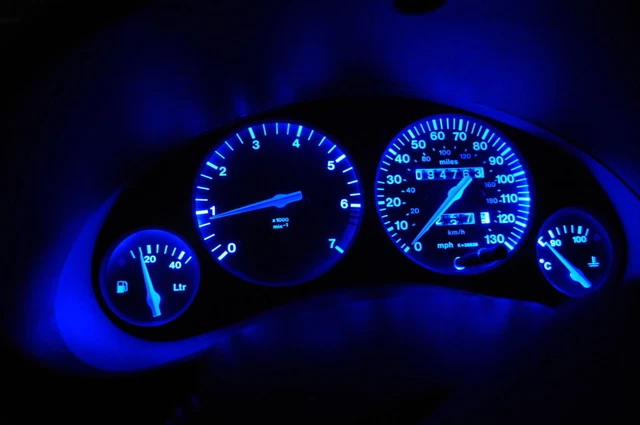 DIY COMMODORE BRIGHT BLUE Dash Conversion KIT VR VP VL VN VS 5LED Blue ...