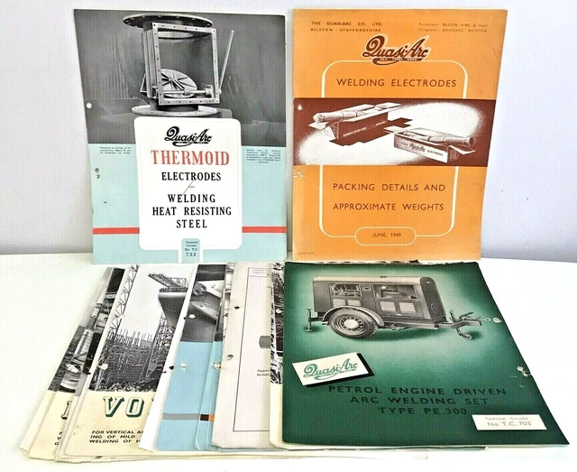 VINTAGE QUASI ARC Welding Brochures Electrodes Bilston Staffordshire ...