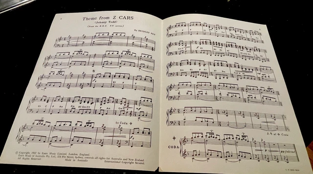 Z CARS THEME from Z CARS By Bridget Fry-Essex Music-Aust 1962 Rare EUR ...