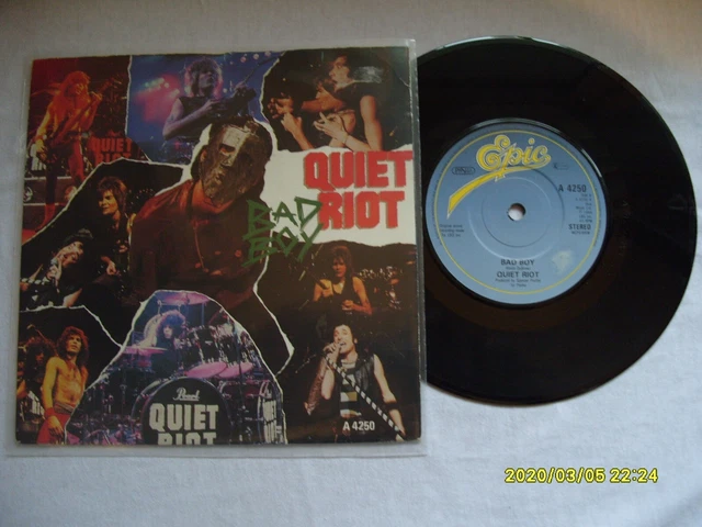 QUIET RIOT BAD BOY EPIC/PASHA RECORDS UK 7" VINYL SINGLE in PICTURE ...