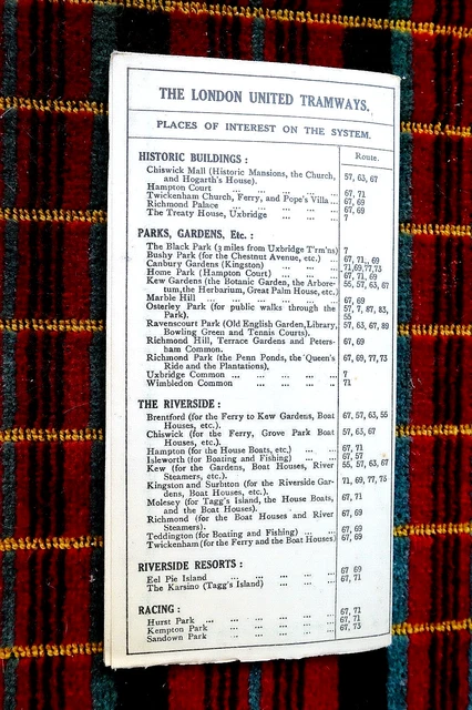 LONDON UNDERGROUND GROUP TRAMWAY ROUTES MAP & GUIDE MAY 1922. Tram ...