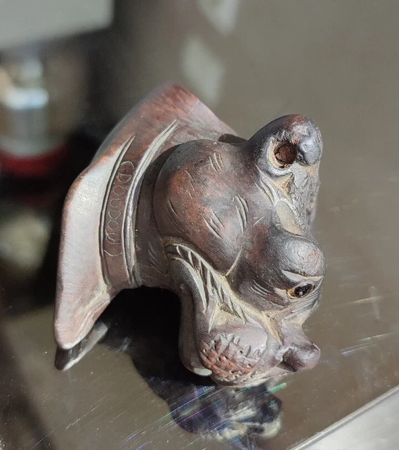 ANCIEN FOURREAU DE Pipe Sculpté Tete De Chien Dog En Bruyère Fin Xixè ...