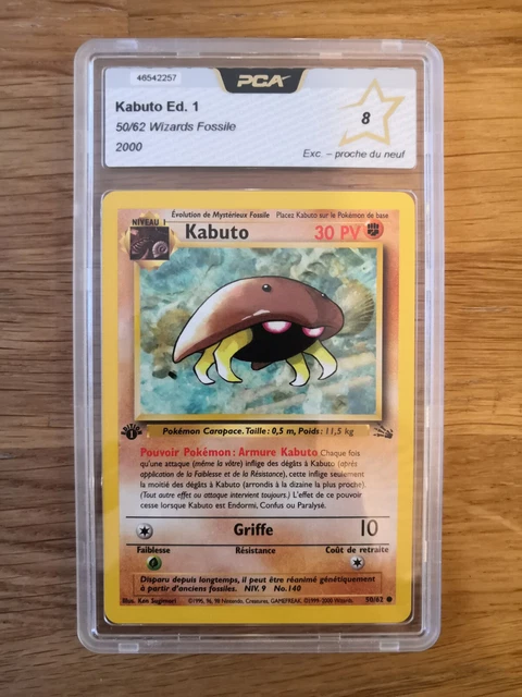 CARTE POKÉMON KABUTO 1ère édition - Wizards Fossile 50/62 - PCA 8 EUR 39,90 - PicClick FR
