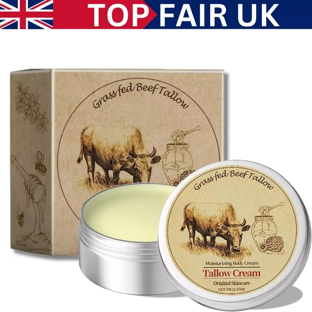 BEEF TALLOW SKIN Care, Honey Beef Tallow Moisturiser Cream, Pure Cream ...