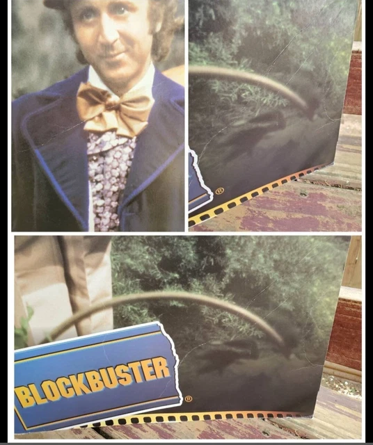 VINTAGE BLOCKBUSTER VIDEO Willie Wonka and The Chocolate Factory Double ...