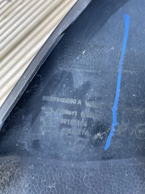 GENUINE VAUXHALL CORSA F REAR BUMPER LOWER SPOILER VALENCE DIFFUSER ...