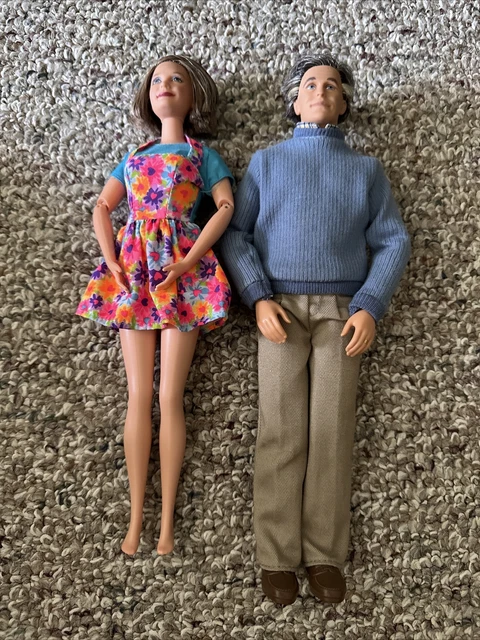 BARBIE HAPPY FAMILY Grandparents Grandma & Grandpa Ken Mattel with Some ...