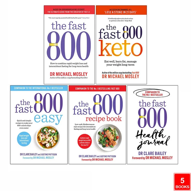 FAST 800 SERIES Collection 5 Books Set By Michael Mosley Fast 800, Keto ...