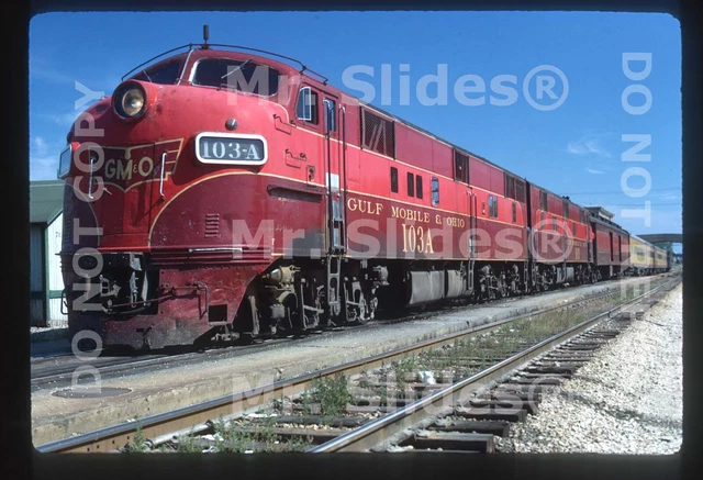 ORIGINAL SLIDE GM&O Gulf Mobile & Ohio E7A 103A & E7A W/Passenger Train In 1971 EUR 18,56 ...