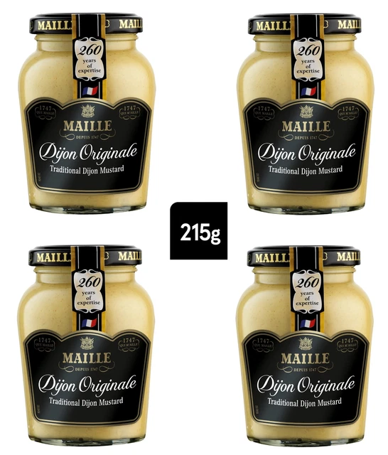 MAILLE DIJON ORIGINAL Traditional French Dijon Mustard 215g PACK OF 2 ...