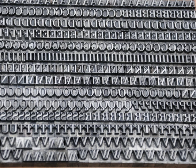 POLICE DE CARACTÈRES BODONI c20 plomb lettres typographie imprimerie ...