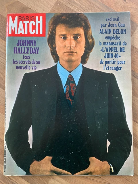 MAGAZINE PARIS MATCH Johnny Hallyday 1970 Numero 1129 EUR 10,00 - PicClick FR
