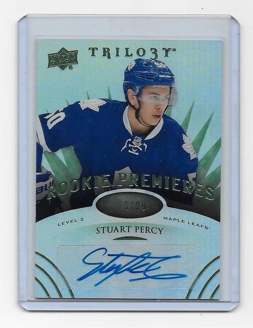 STUART PERCY 2014-15 Upper Deck Trilogy recrue premières auto vert 89/ ...