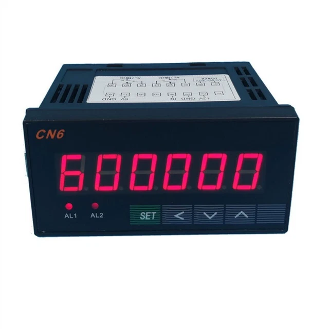 6-DIGITAL MULTIFUNCTIONAL LED Counter Grating Encoder Display Meter ...