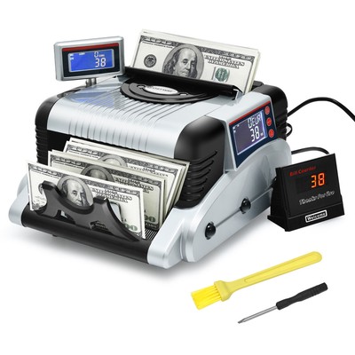 COSTWAY MONEY COUNTER 3 Displays Cash Counting Machine W/ Counterfeit ...