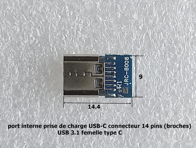 PORT INTERNE PRISE USB-C connecteur 14 broches USB 3.1 femelle type C ...