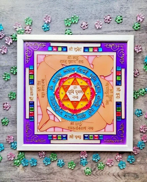 DIPINTO A MANO Sri Vastu Purusha Yantra Mandala astrologia vedica ...