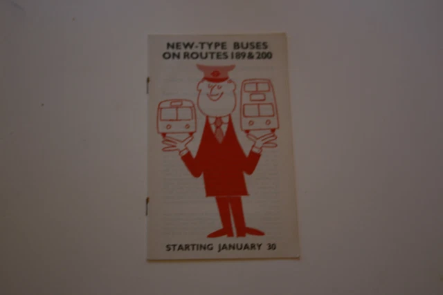 LONDON TRANSPORT TIMETABLE - New Type Buses on Route 189 & 200 30 Jan ...