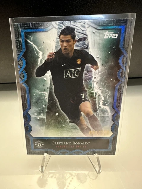 TOPPS MAN UTD Fans Set 24/25 Cristiano Ronaldo Monolith # /175 Parallel ...