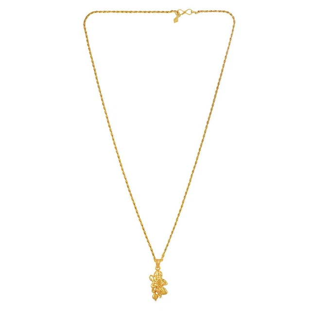 INDIAN TRADITIONAL GOLD Plated Hanuman Bajrang Bali Chain & Pendant For ...