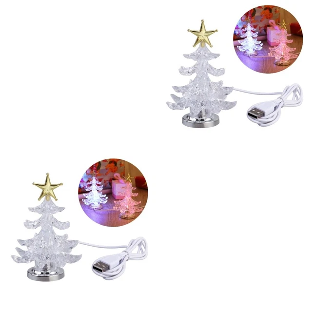 2 PIECES USB Christmas Decorations for Desk Jellyfish Lamps Small £15. ...