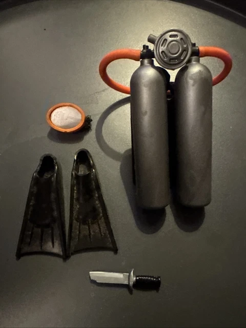 PALITOY VINTAGE ACTION Man Frogman Accessories Oxygen Tank And Mask ...