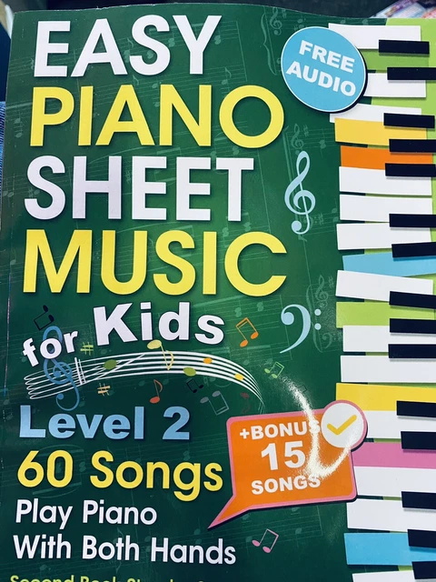EASY PIANO SHEET Music for Kids A Beginners Level 2–60 Songs £6.89 ...