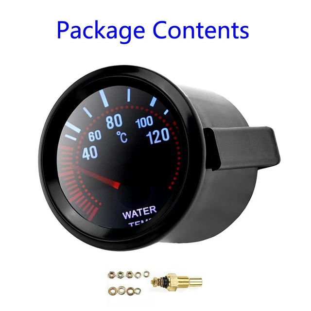 2 52MM CAR Digital Water Temp Volt 12V DC Temperature Gauge Meter With ...