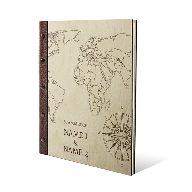 LIBRO GENEALOGICO FAMIGLIA compensato di betulla incisione laser ...